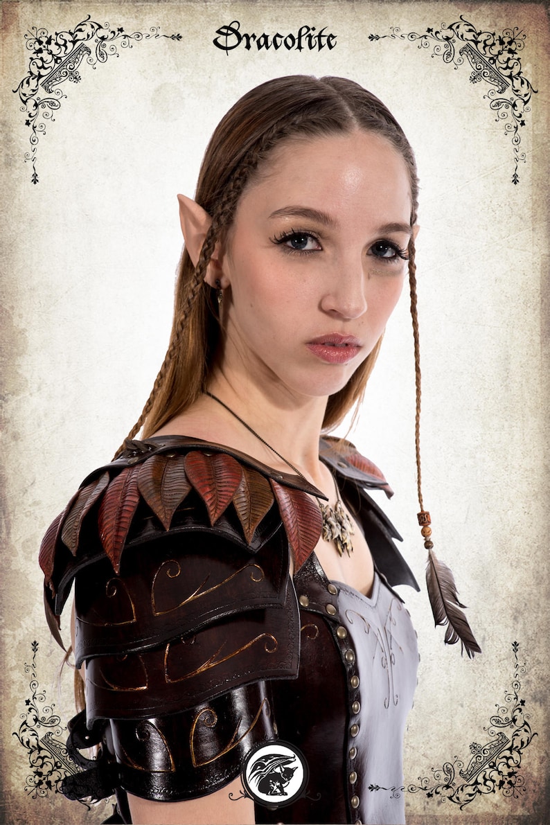 Elven queen spauldron Elf medieval woman shoulder armor for | Etsy