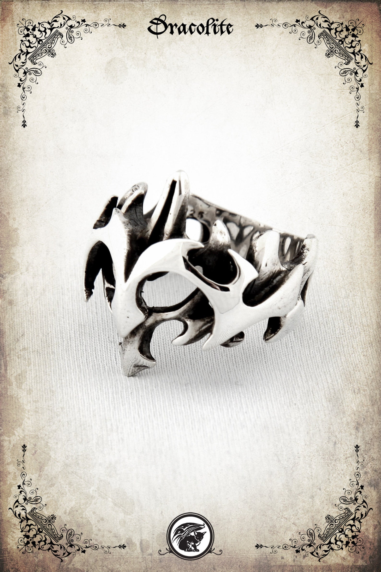 Dark Overlord Medieval Ring - Sterling Silver 925 - Etsy