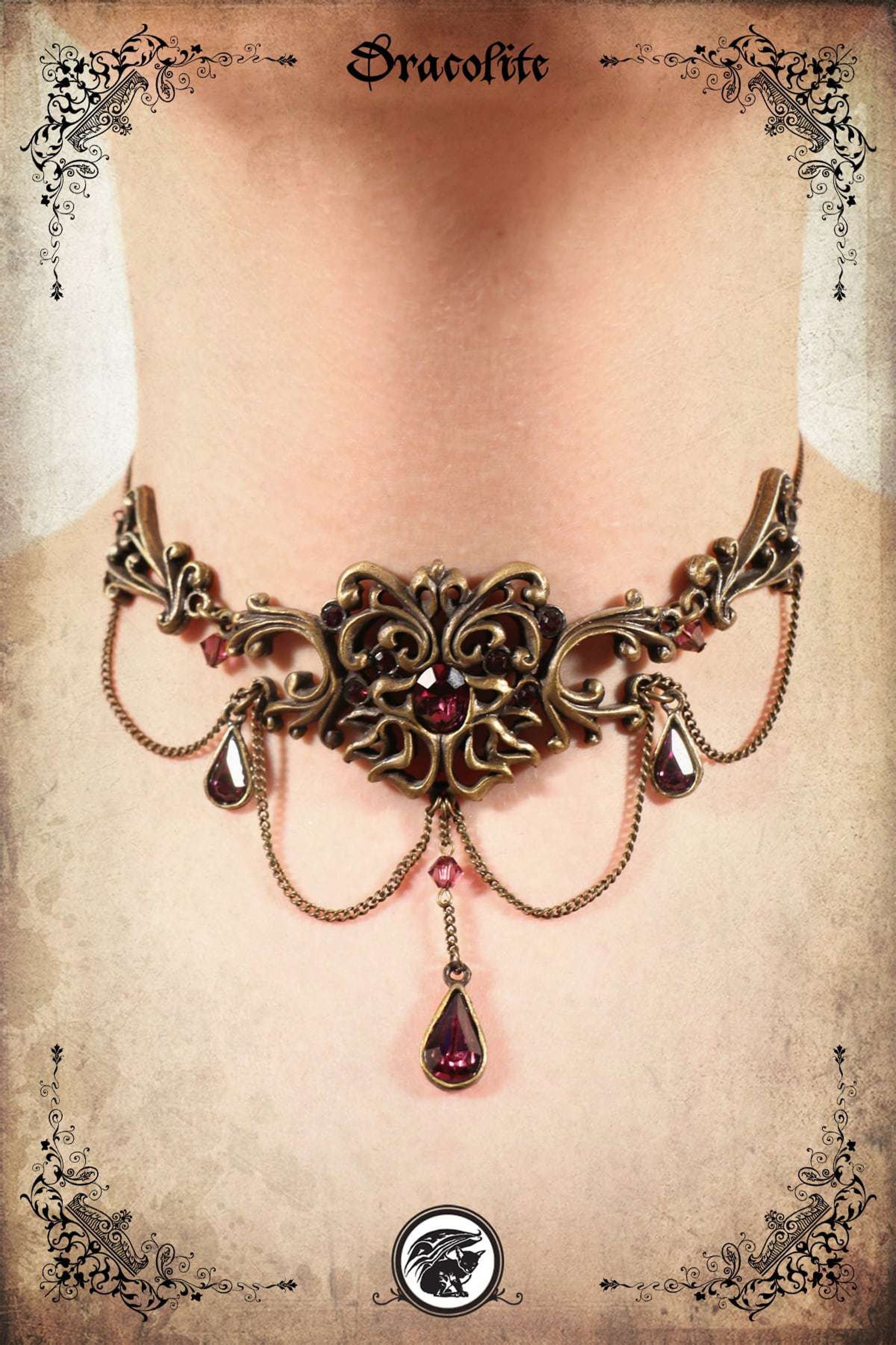 Victorian Necklace Akasha Jewelry Handmade Medieval Necklace - Etsy