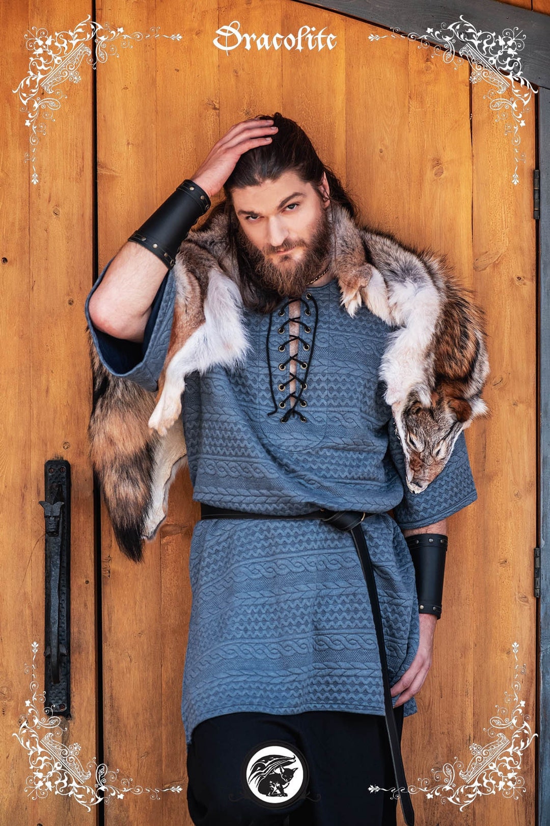 Harald Tunic Viking Clothing - Norse Top for Man, LARP Costume and ...
