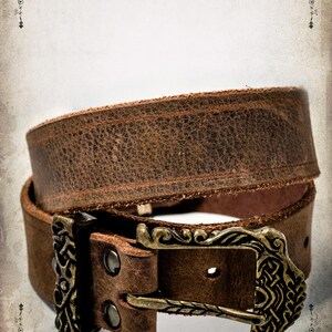 Viking Buckle Leather Belt for LARP, Action Roleplaying and Cosplay - Etsy