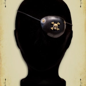 Skull Leather Eye Patch, Pirate Eyepatch for LARP, Action Roleplaying ...