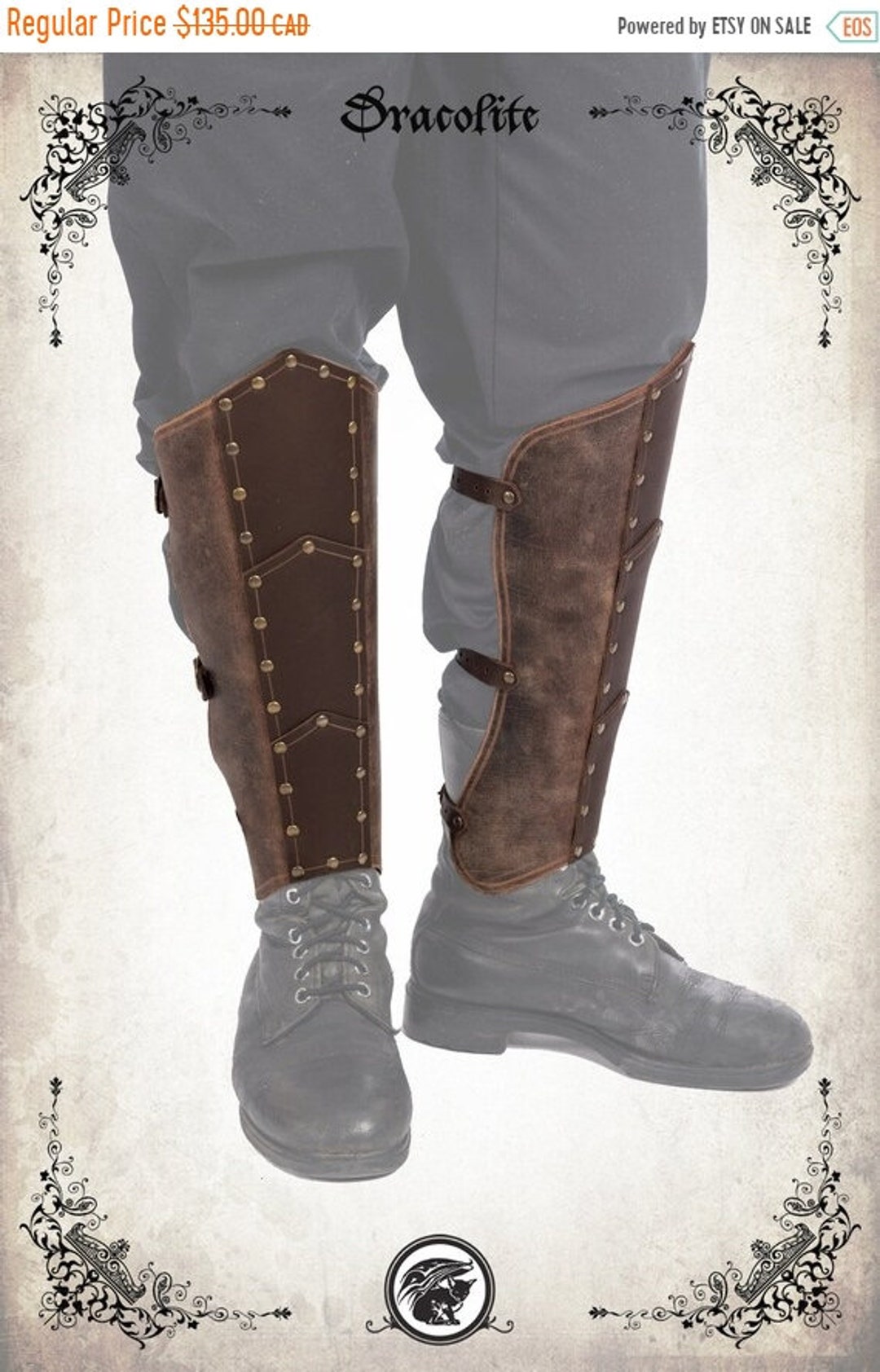 Scout Ranger Leather Greaves for LARP, Action Roleplaying and Cosplay ...