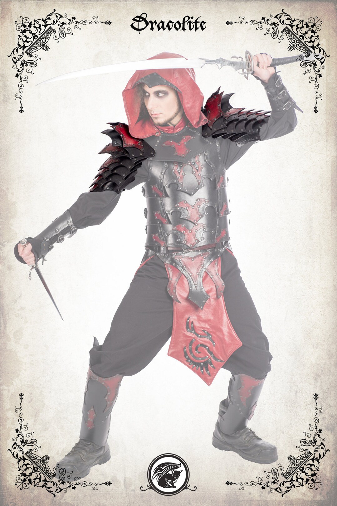 Mordred Dark Lord Pauldrons Armor for LARP, Action Roleplaying and ...