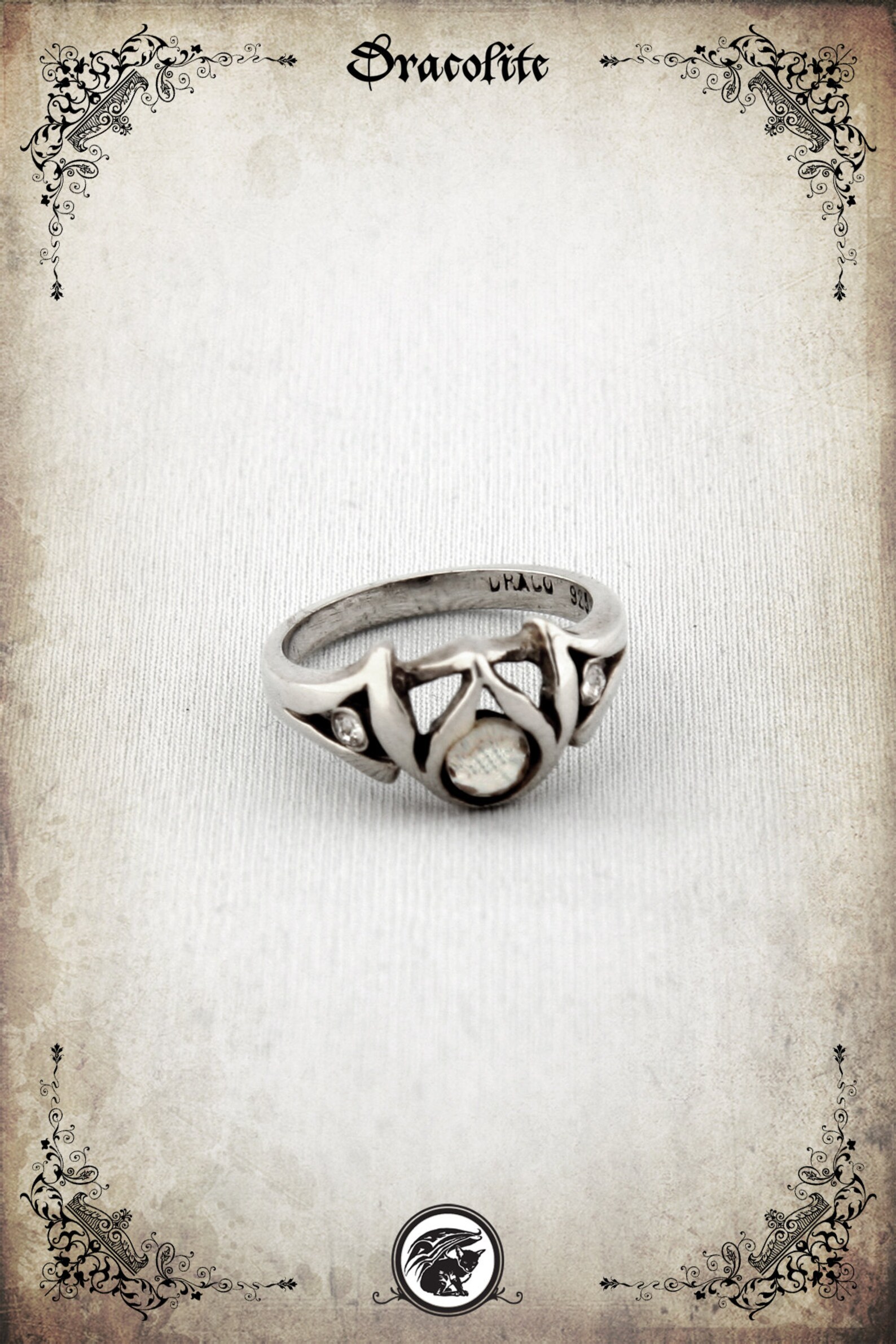 Melicia Medieval Wedding Ring - Sterling Silver 925 - Etsy