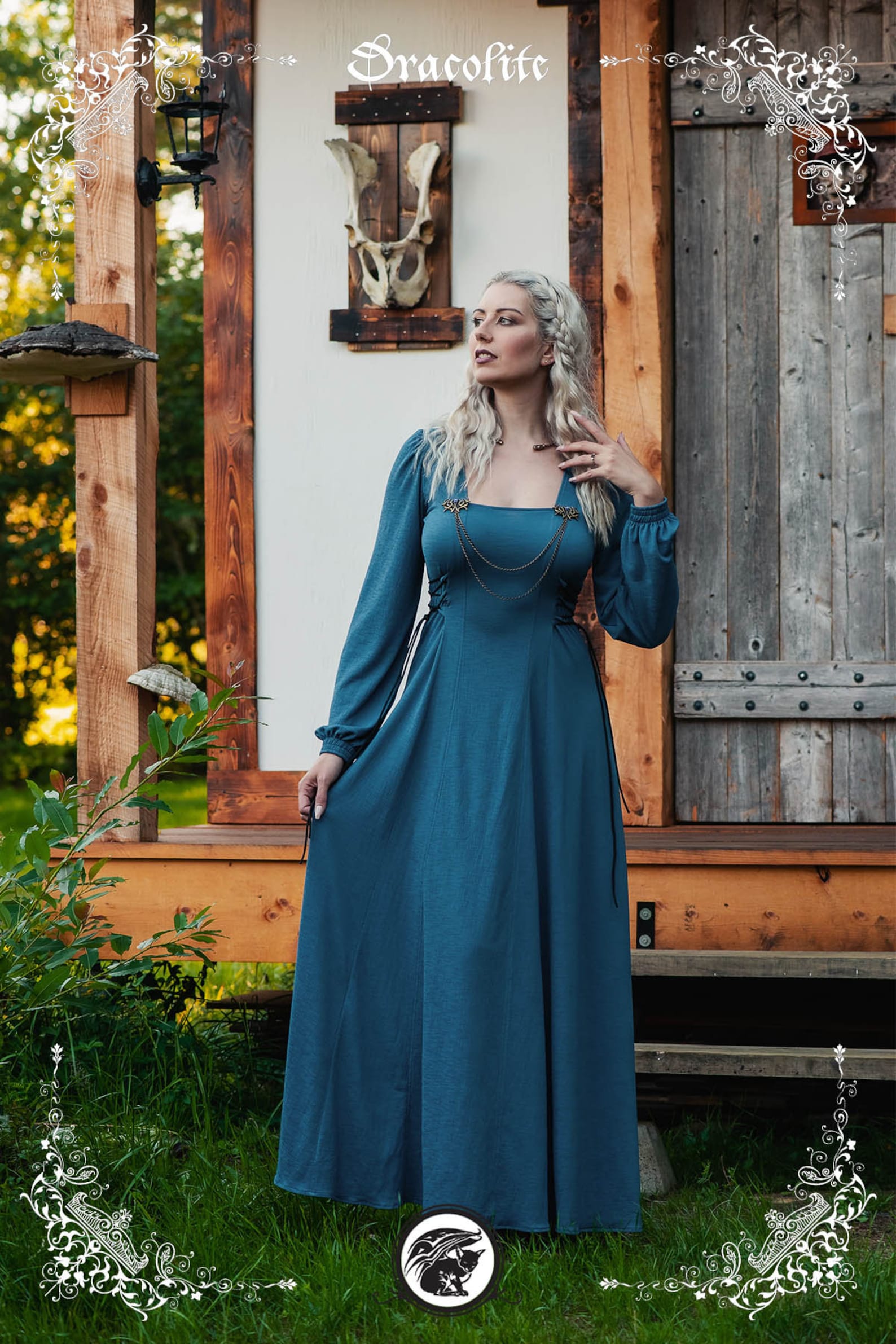 Asgeir Dress Viking Collection - Norse Dress for Women, LARP Costume ...