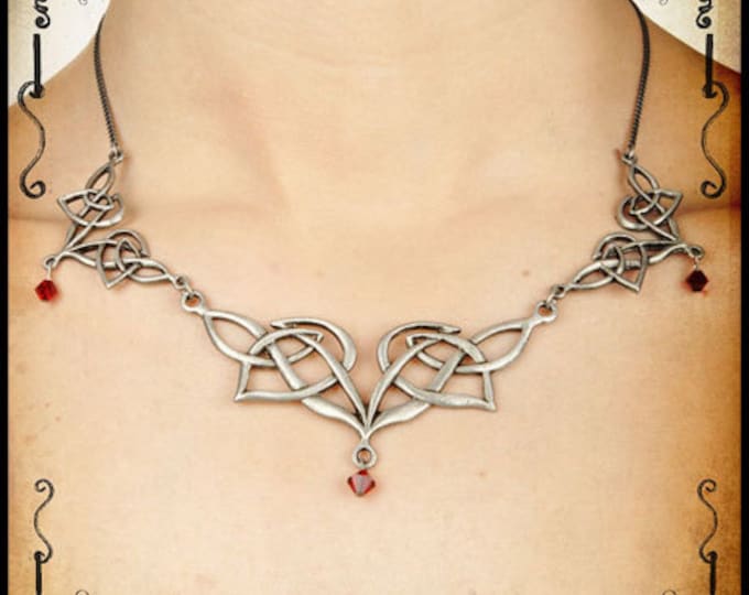 Elven Necklace Jewelry Handmade Elf Necklace and Earring With Swarovski ...