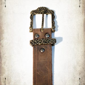 Viking Buckle Leather Belt for LARP, Action Roleplaying and Cosplay - Etsy