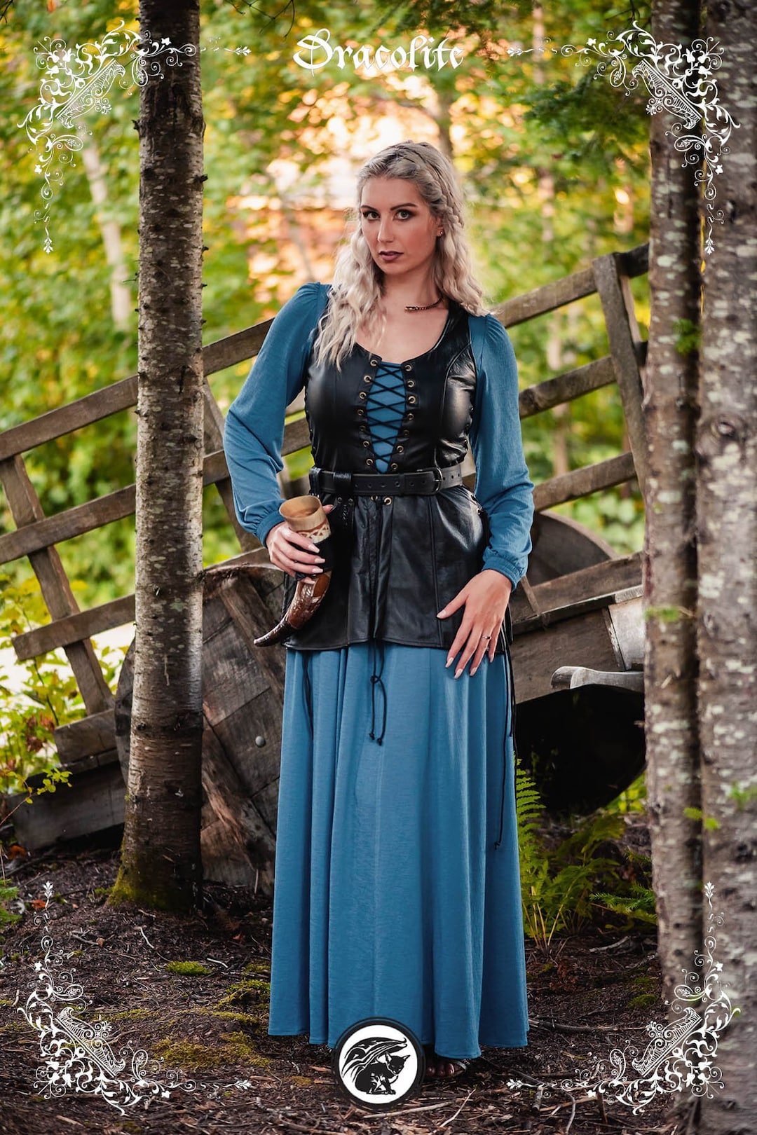 Lagertha Bustier Viking Top - Norse Corset for Women, LARP Costume and ...