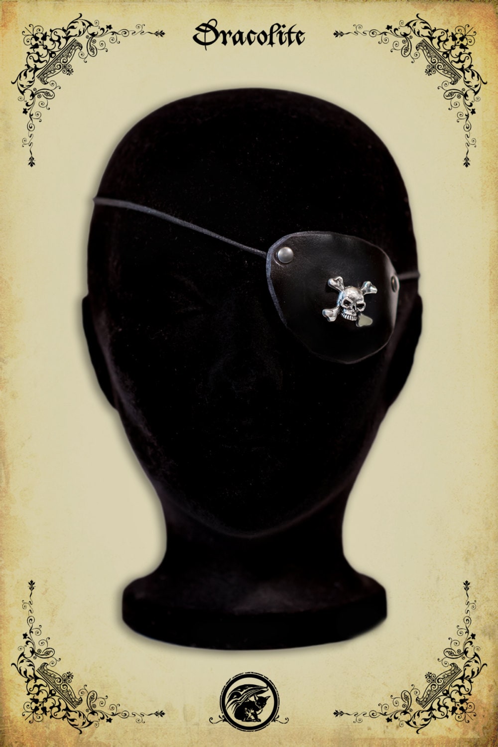 Skull Leather Eye Patch Pirate Eyepatch for LARP Action | Etsy