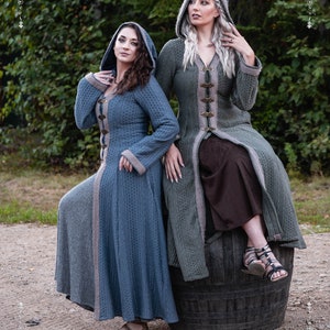 Asrunn Coat Viking Clothing Norse Frock Coat for LARP, Celtic Costume ...