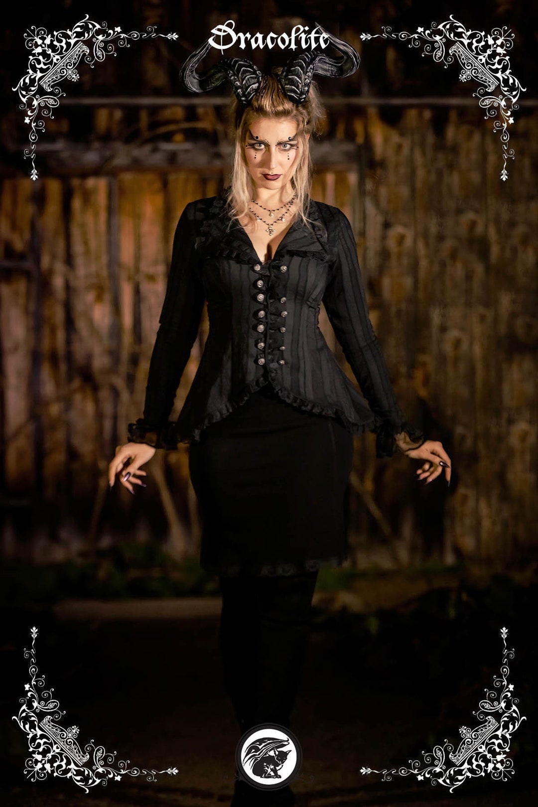 Marguaret Blouse Gothika Shirt - Medieval Top for Women, LARP Costume ...
