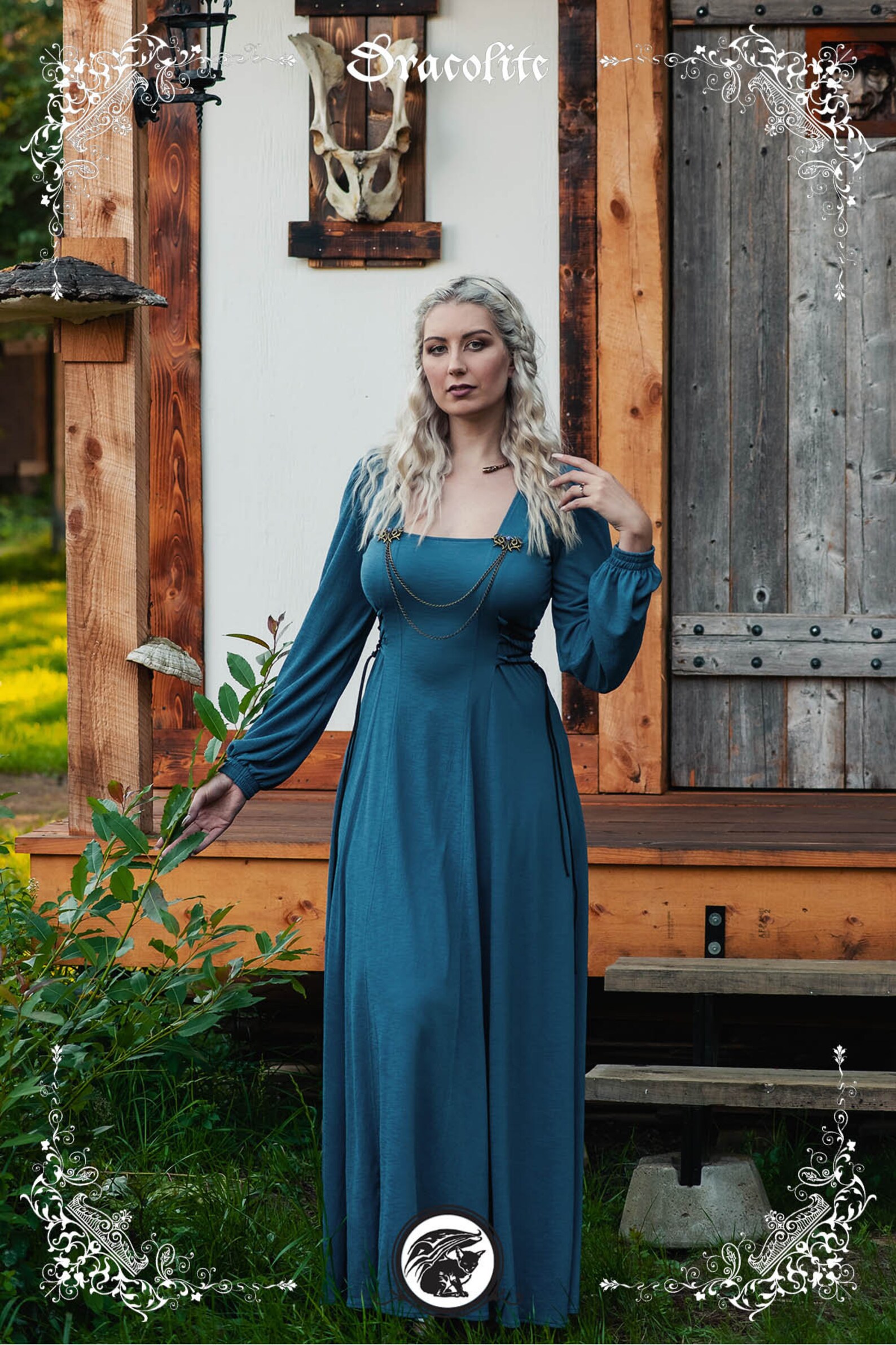 Asgeir Dress Viking Collection - Norse Dress for Women, LARP Costume ...
