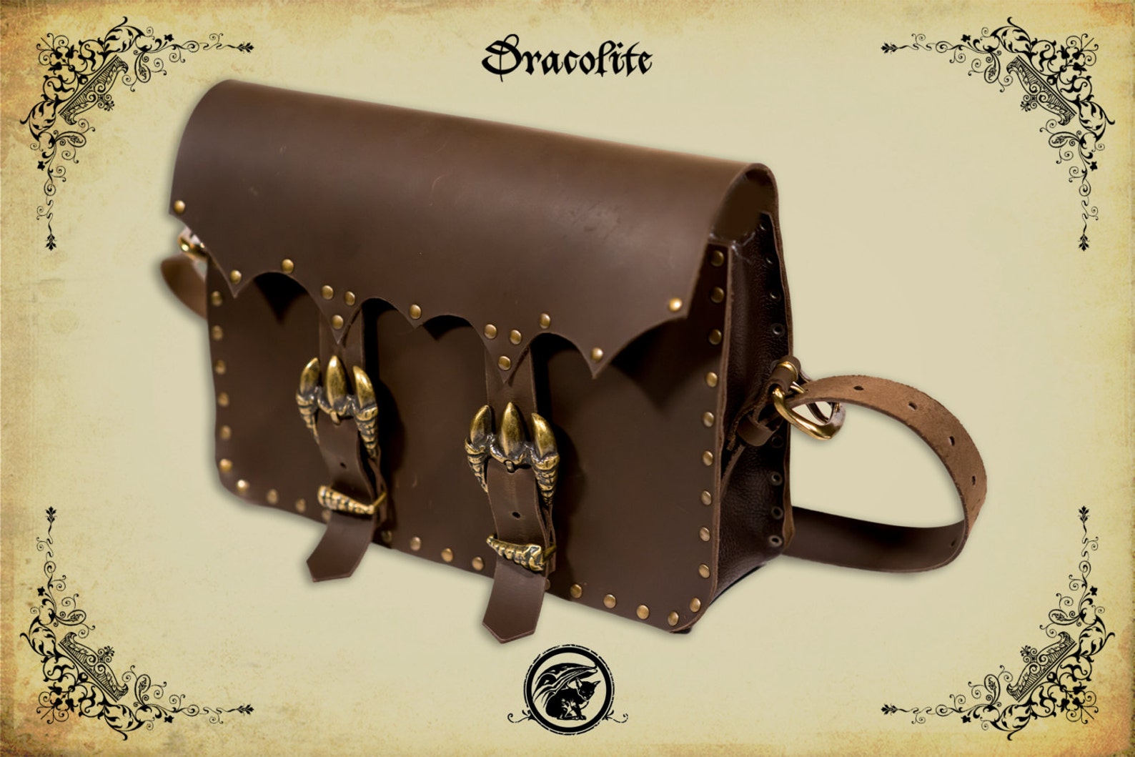 Dragon Shoulder Bag in Leather for LARP Action Roleplaying - Etsy