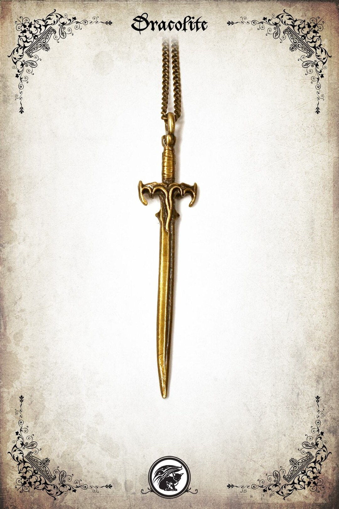 Goth Sword Pendant Jewelry - Handmade Celtic Sword Pendant - Etsy