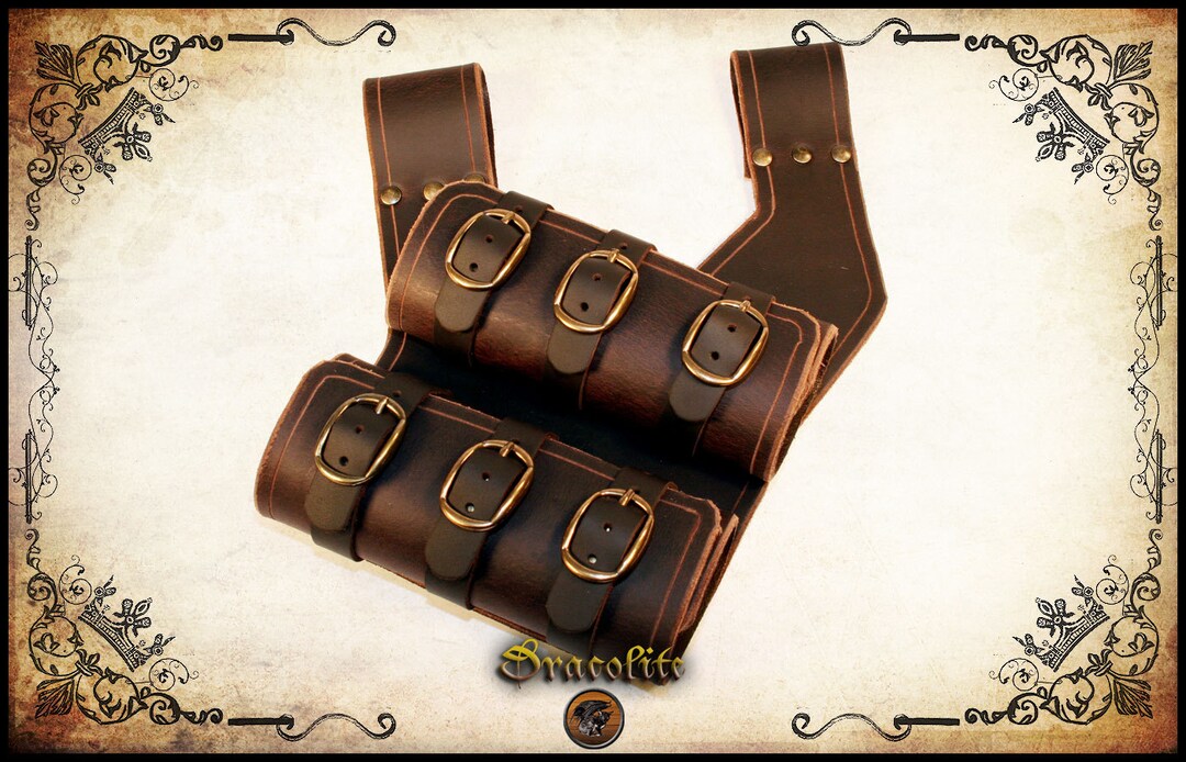 Medieval Leather Scabbard Double Side for LARP, Action Roleplaying and ...