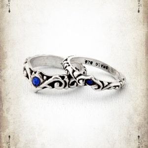 Duo Medieval Wedding Ring - Sterling Silver 925 - Etsy