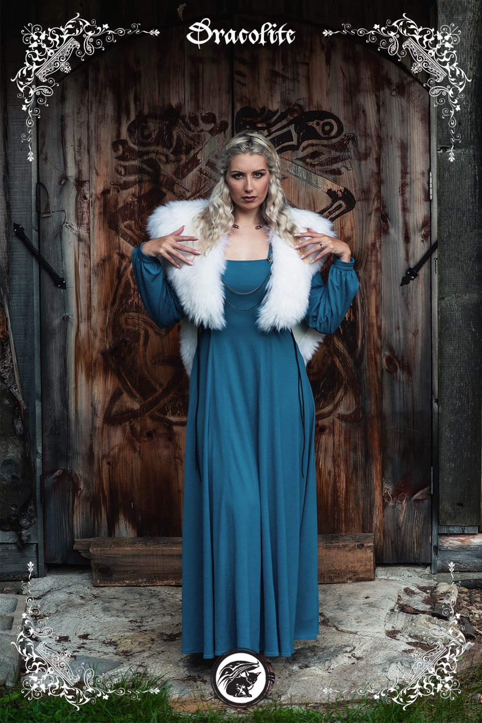 Asgeir Dress Viking Collection - Norse Dress for Women, LARP Costume ...