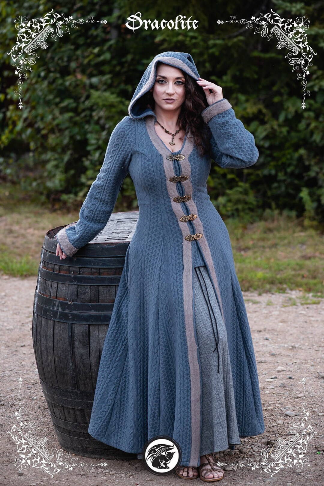 Asrunn Coat Viking Clothing Norse Frock Coat for LARP, Celtic Costume ...