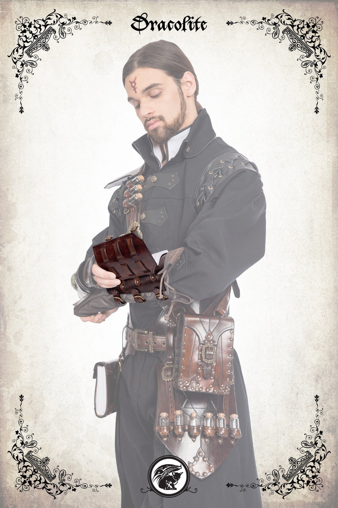 Alchemist Notebook Bracer Armor for LARP, Action Roleplaying and ...