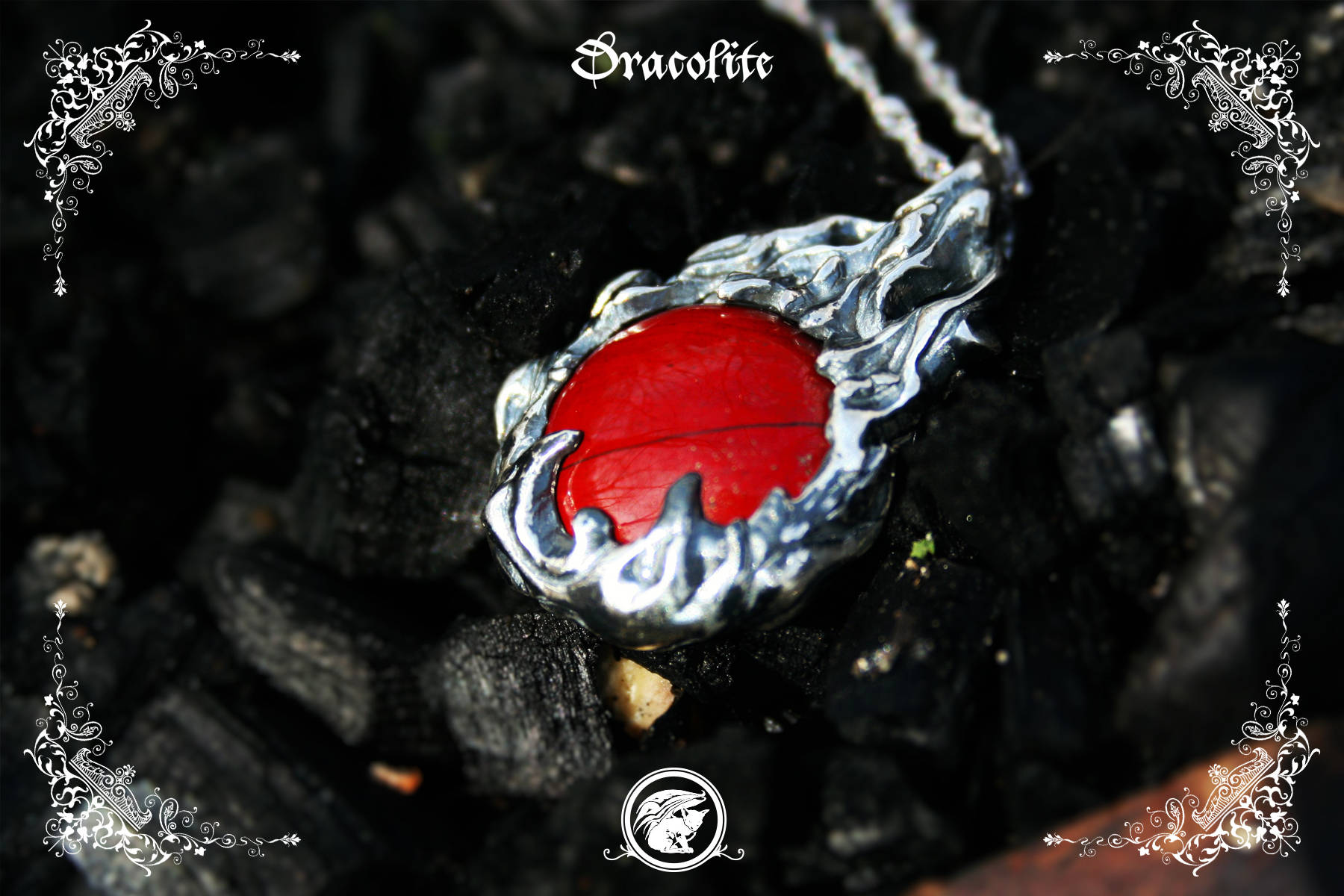 Sterling silver fire element Pendant Handmade medieval | Etsy