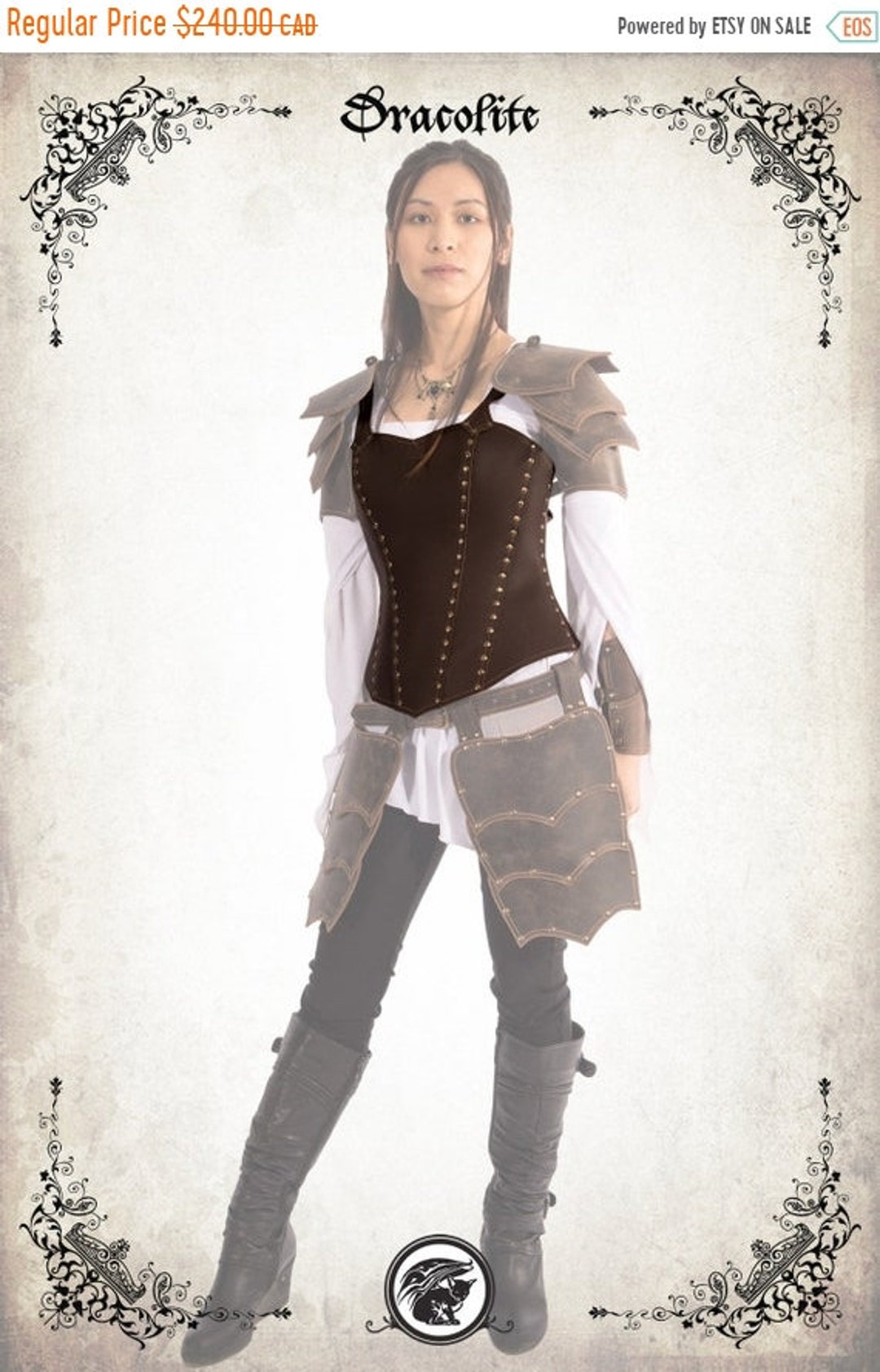 Damiane Breastplate Adventurer Woman Armor For Larp Action Roleplaying