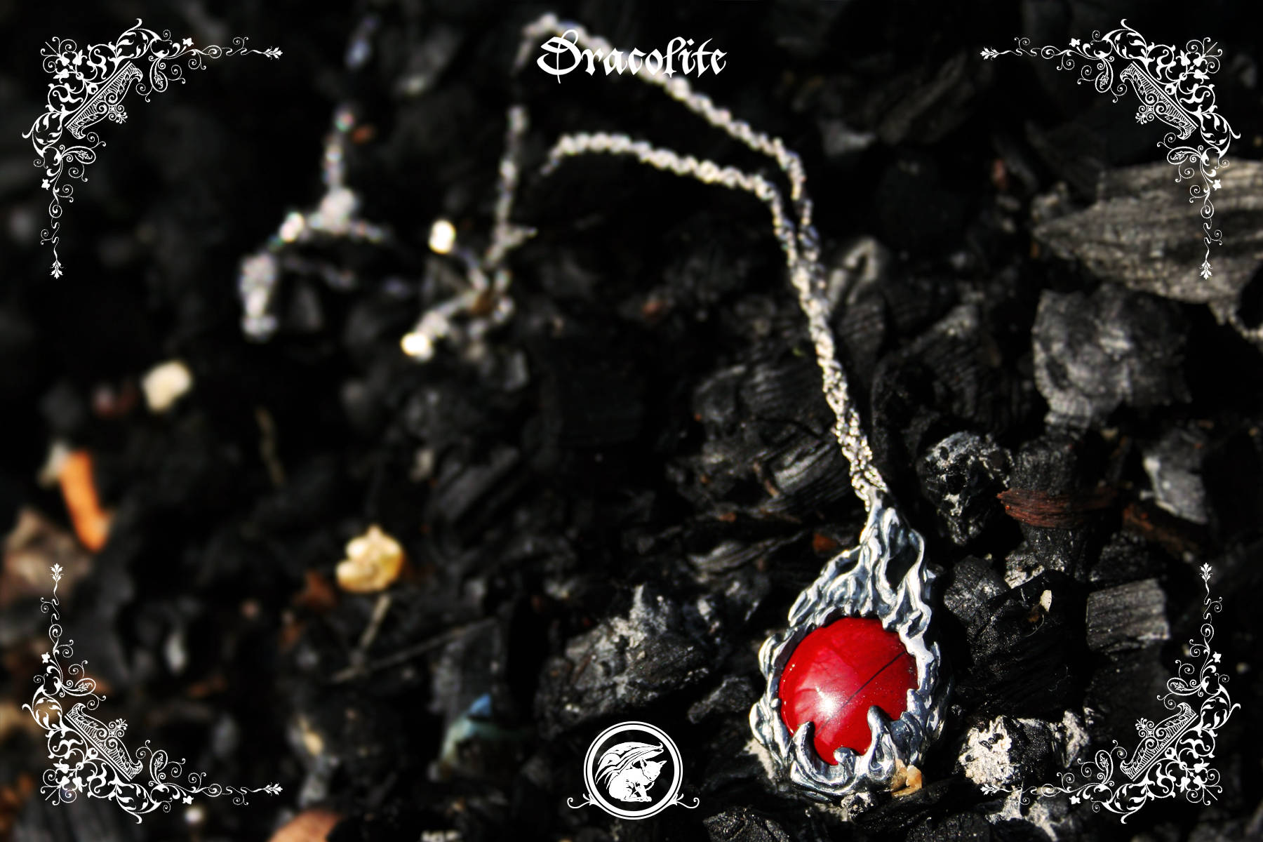 Sterling silver fire element Pendant Handmade medieval | Etsy