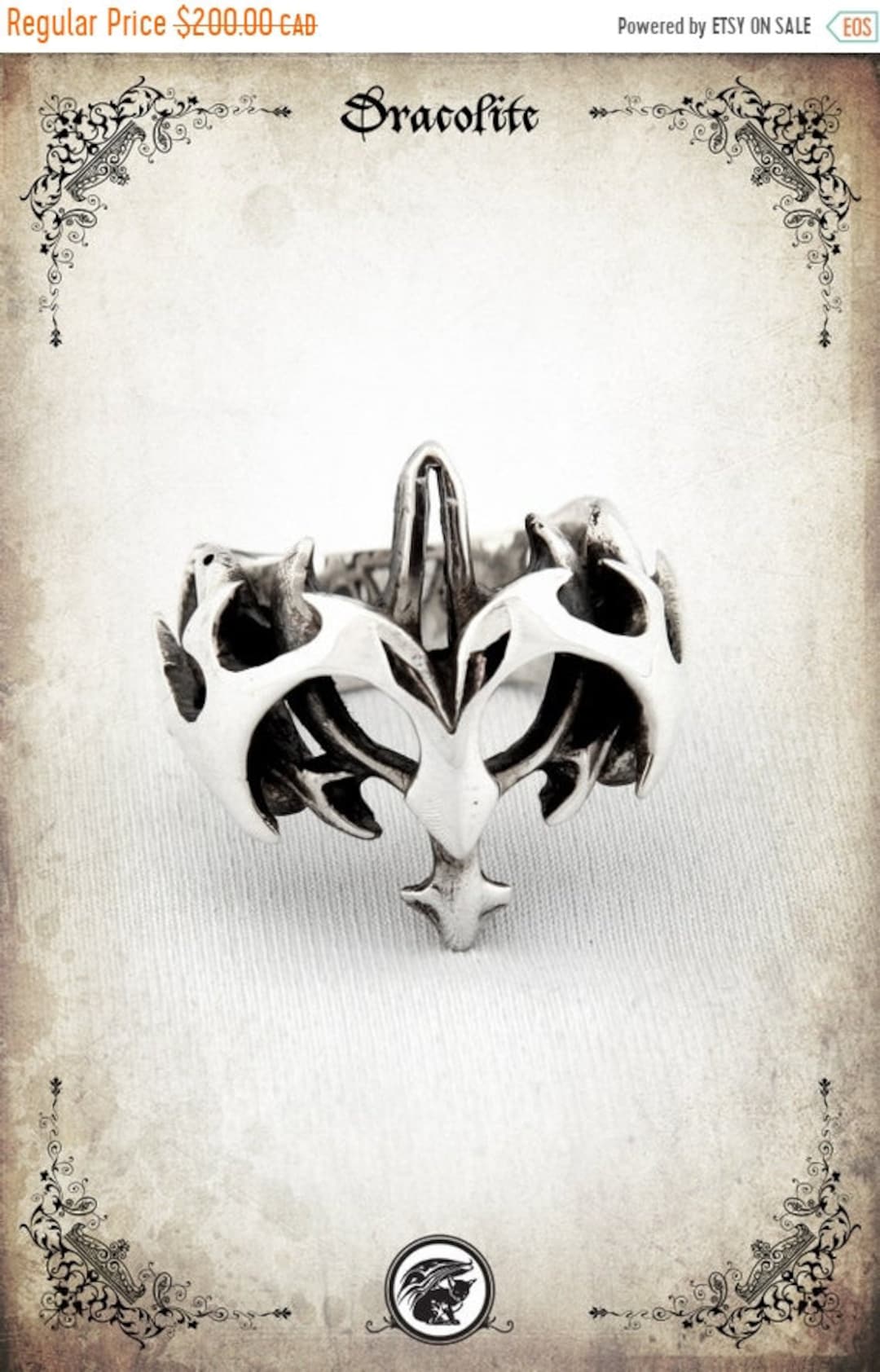 Dark Overlord Medieval Ring - Sterling Silver 925 - Etsy
