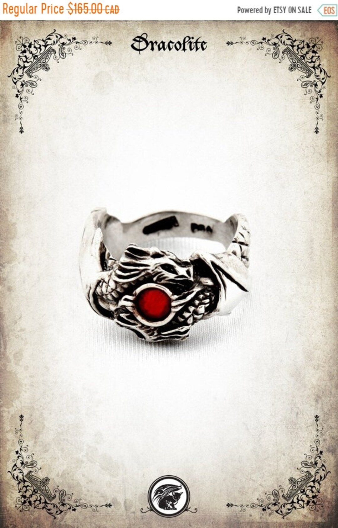 Medieval Bahamut Ring - Sterling Silver 925 - Etsy UK
