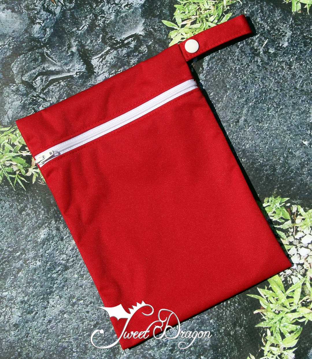 Large Personal Wet Bag - Red PUL With White Zipper - Etsy