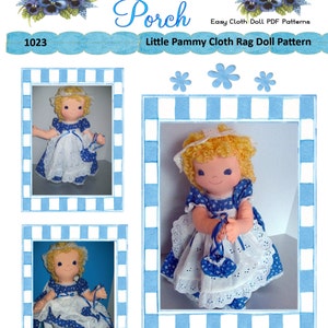 Cloth Rag Doll PDF Pattern Little Pammy 16 Rag Doll - Etsy