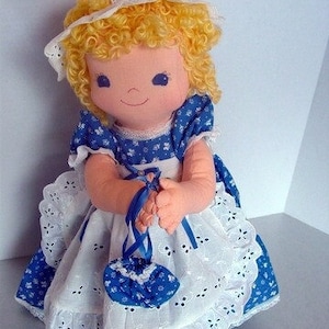 Cloth Rag Doll PDF Pattern Little Pammy 16" Rag Doll Pattern- Easy Beginner PDF Sewing Patterns ...