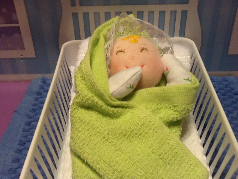 Easy PDF Cloth Rag Doll Pattern Swaddlekins Swaddle Baby W Moveable ...