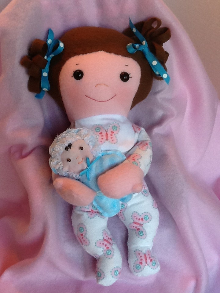 Easy Cloth Rag Doll PDF Pattern Baby Sister 15 Rag Doll Pattern Easy ...