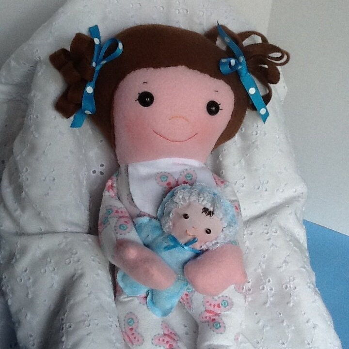 Easy Cloth Rag Doll PDF Pattern Baby Sister 15 Rag Doll Pattern Easy ...