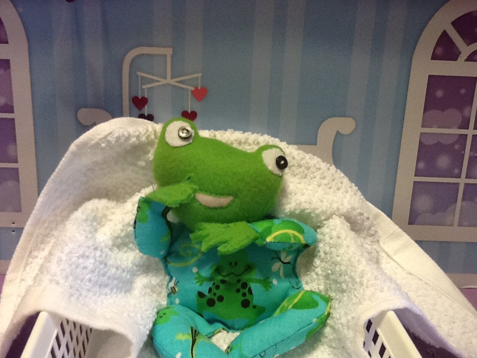 Easy Cloth PDF Doll Pattern Froggy in a Blanket Swaddle Baby Animal ...