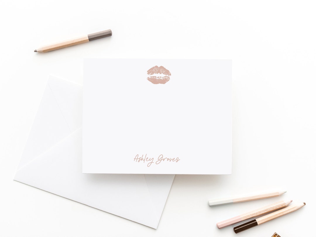 Personalized Stationery Lips Stationary Makeup Stationery Beauty ...