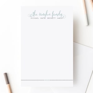 Personalized Notepad. Personalized Note Pad. Family Notepad. Family ...