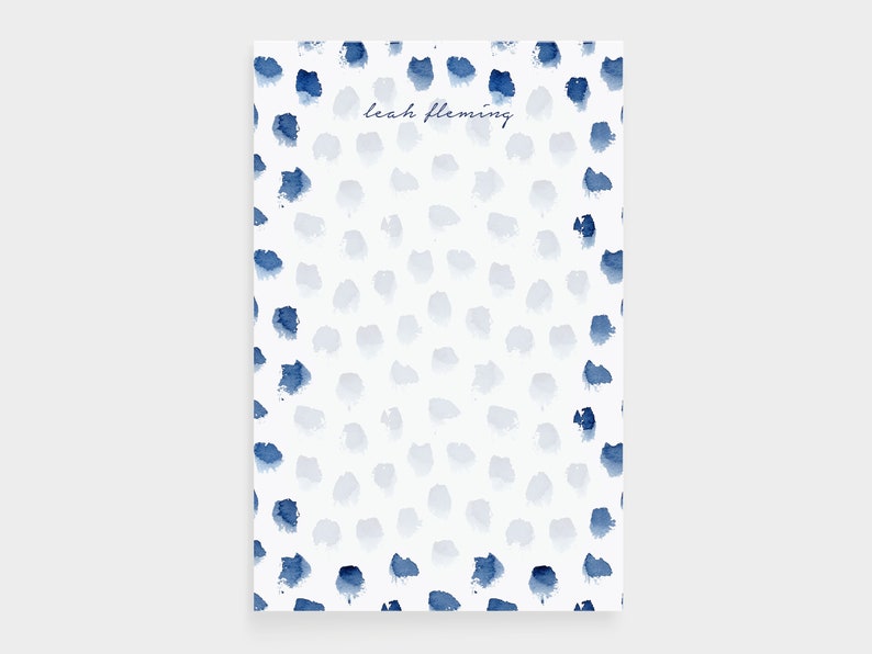 Personalized Notepad Notepad Dots Watercolor Notepad - Etsy