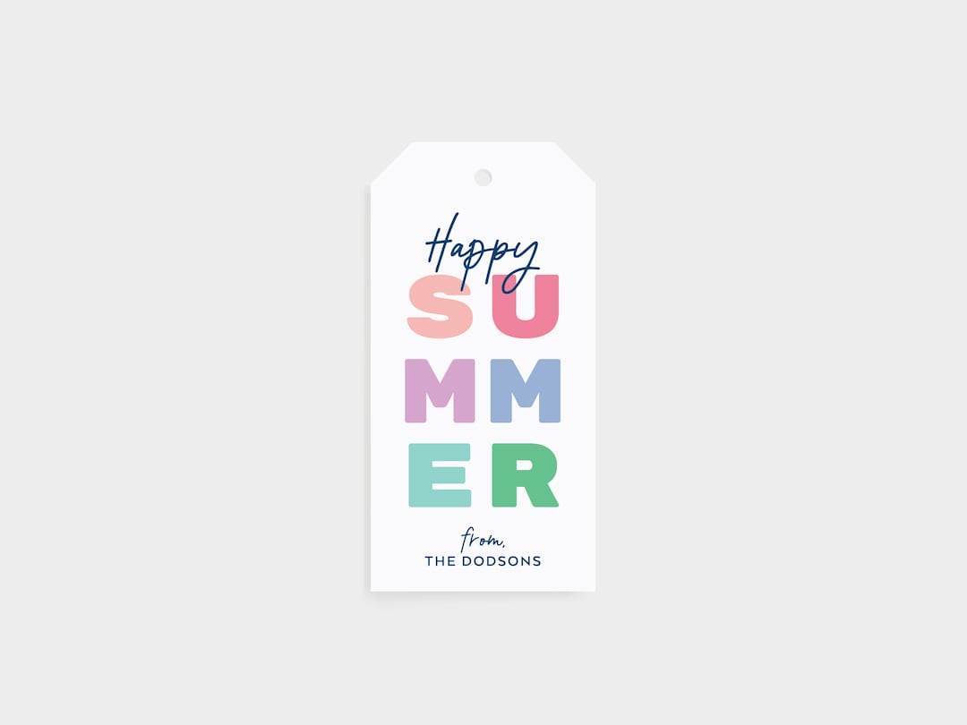 Personalized Summer Gift Tags: Custom Thank You Tags - Etsy