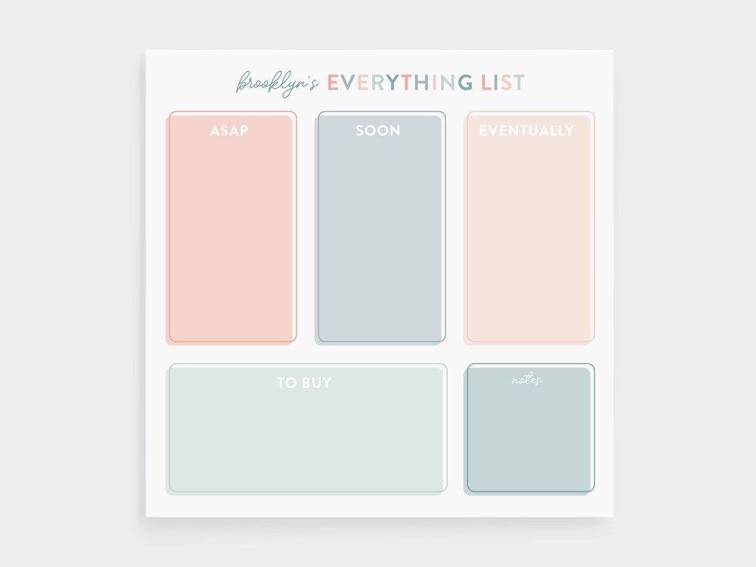 Priorities Planner Notepad: Task Management, Decision Matrix - Etsy