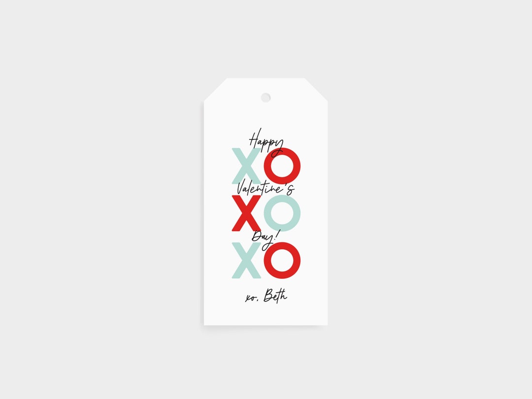 Valentine's Day Gift Tags | XOXO Gift Tags | Valentines Day Gift Wrap ...