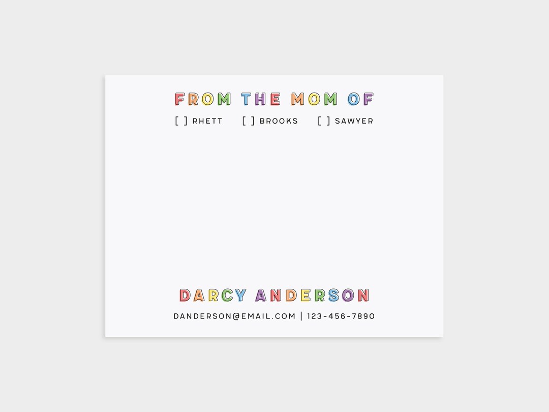 Personalized Mom of Notepad: School Notes - Etsy
