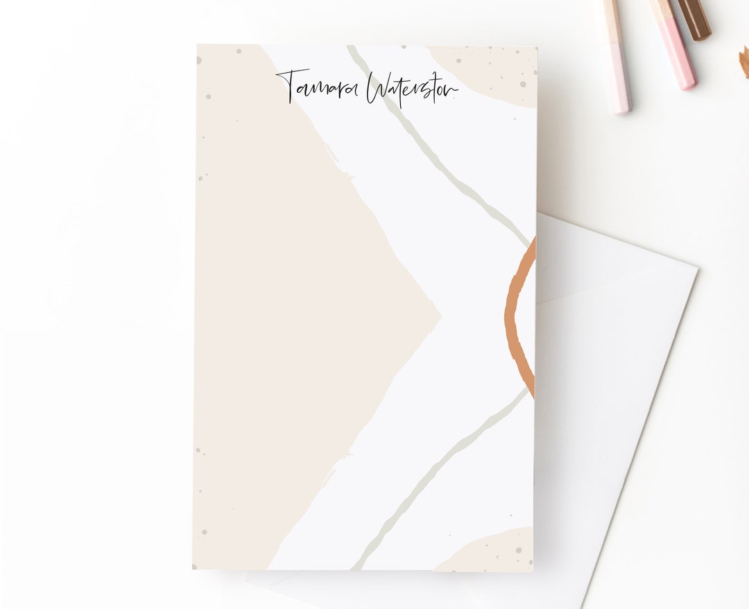 Personalized Notepad Boho Style Notepad Bohemian Stationery Custom ...