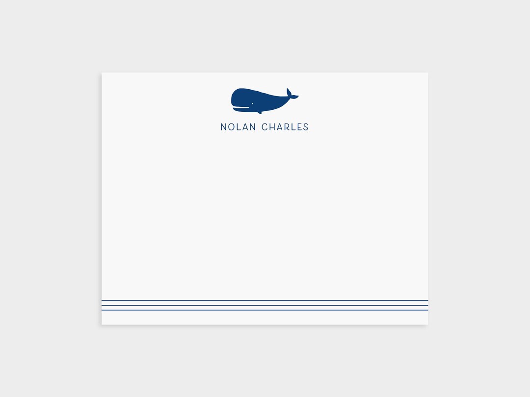Whale Stationery | Whale Note Cards | Whale Thank You Cards | Baby ...