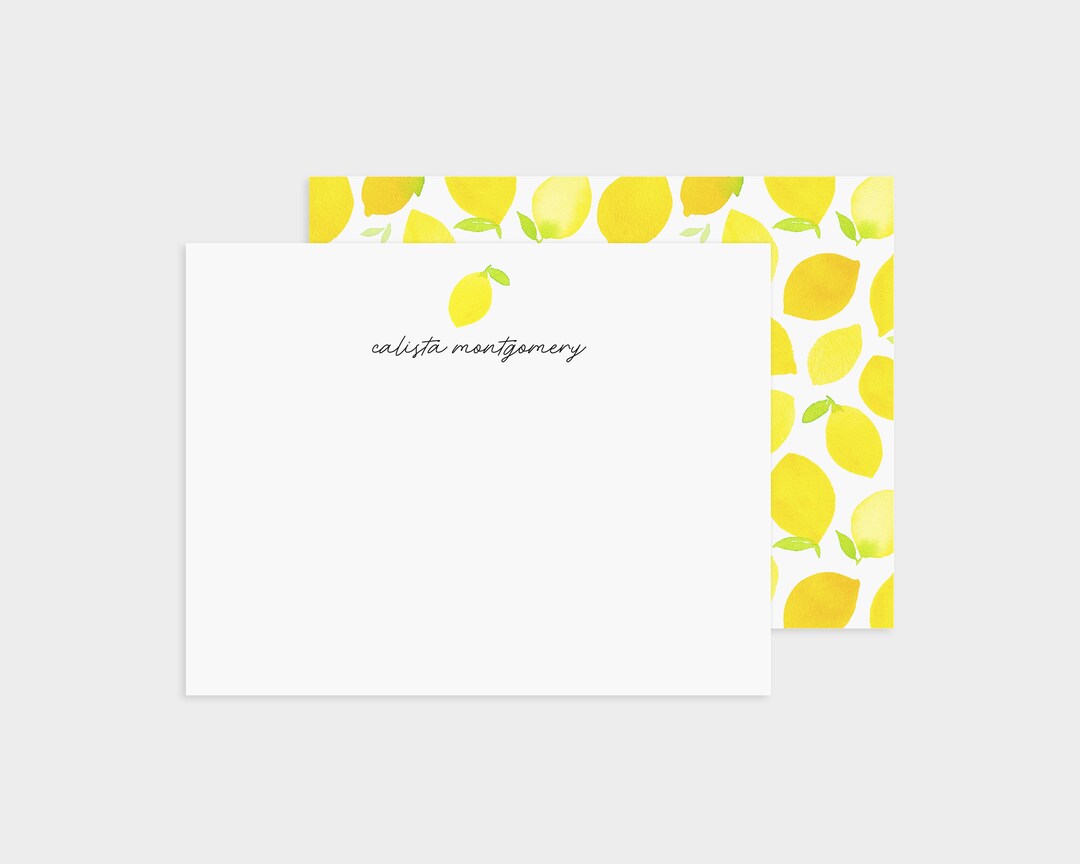 Lemon Stationary | Lemon Stationery | Personalized Stationery | Custom ...