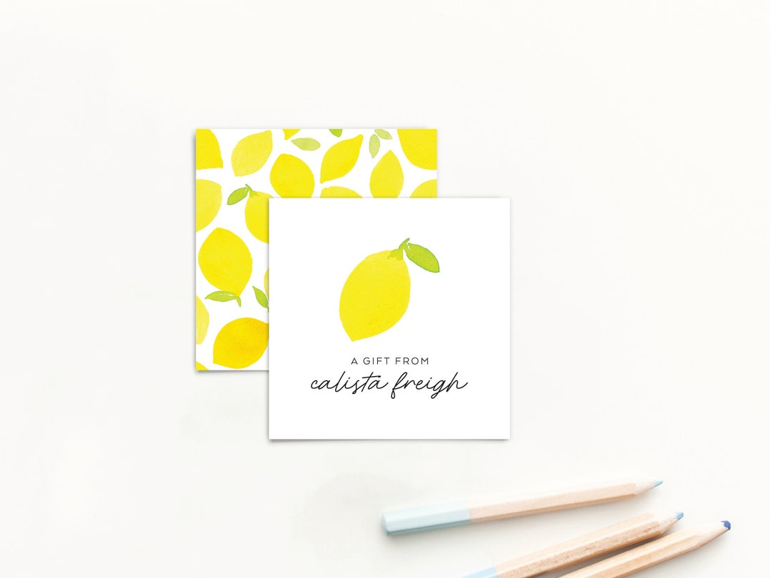 Lemon Enclosure Cards | Personalized Enclosure Cards | Personalized ...