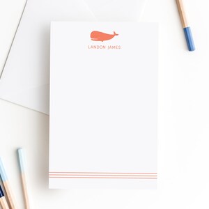 Whale Notepad | Whale Thank You Notes for Kids | Kids Notepads | Whale ...