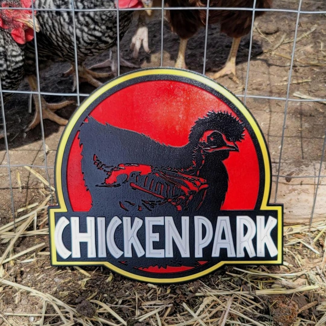 Chicken Coop Sign: Silkie Jurassic Bawk T-rex Decor - Etsy