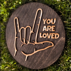 ASL I Love You Sign Family Tradition Sign for College Student, Friend ...